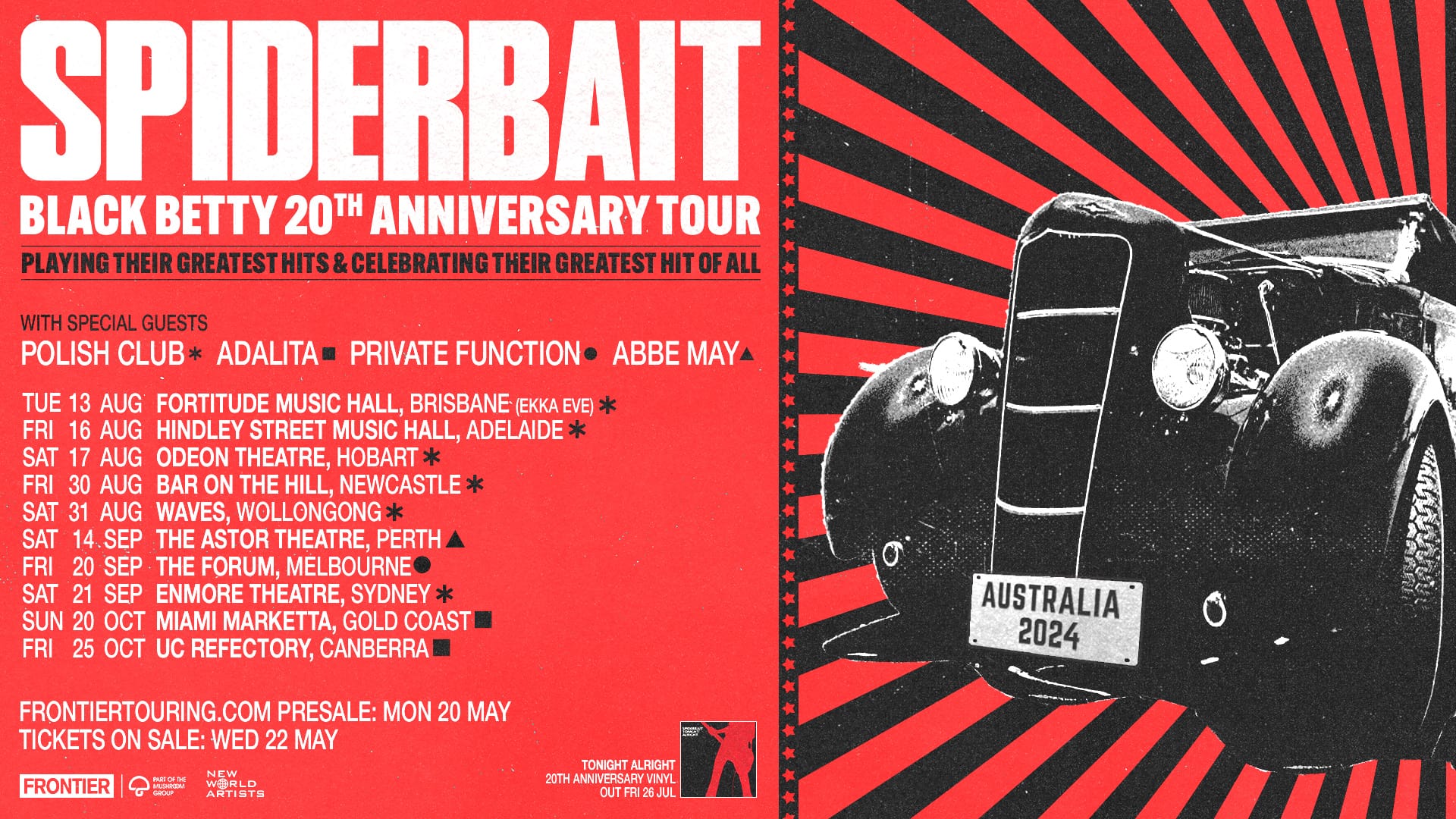 SPIDERBAIT Announce National ‘Black Betty’ 20th Anniversary Tour - Good ...