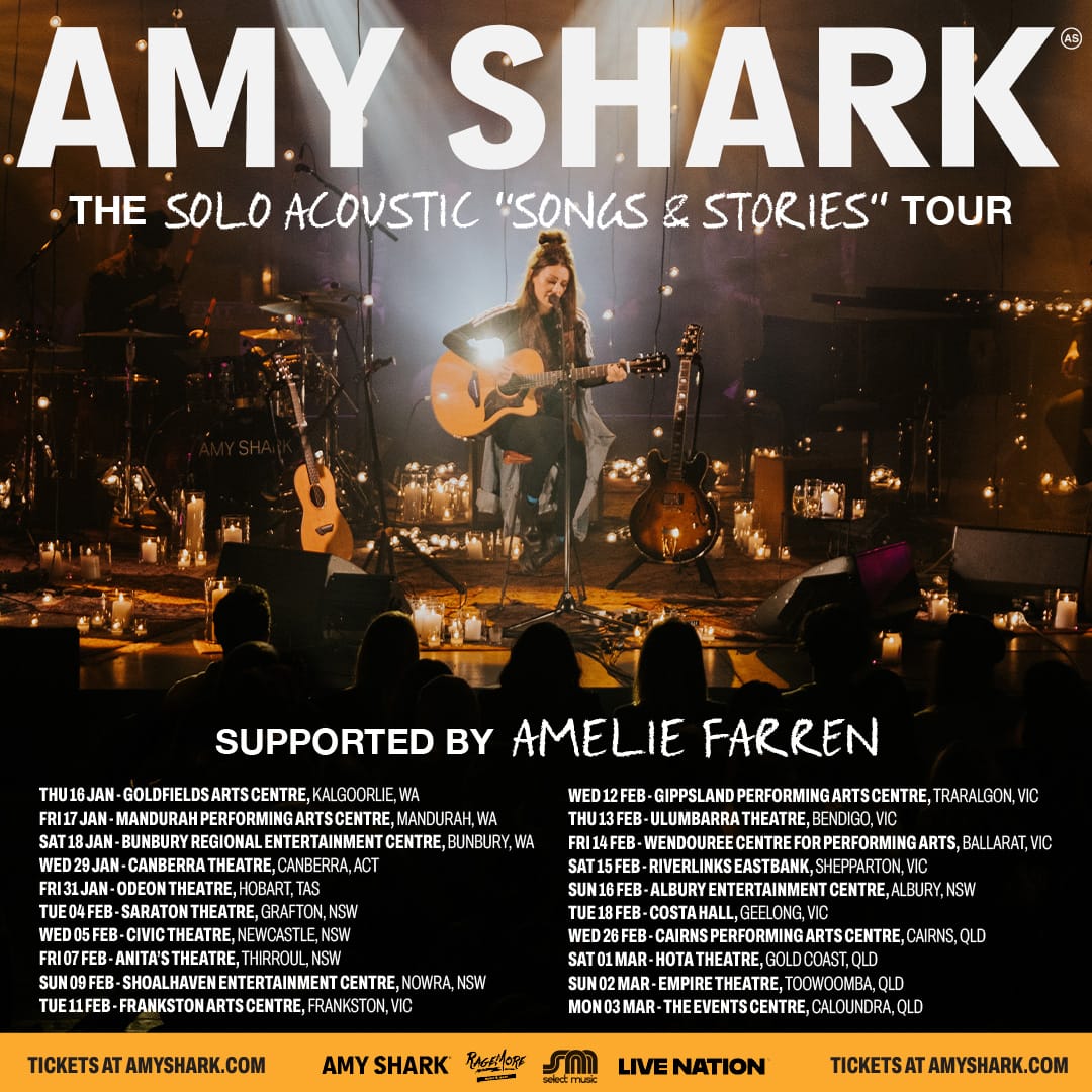 AMY SHARK Announces Solo Acoustic ‘Songs & Stories’ 2025 Regional ...